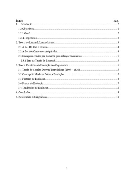 Teoria De Lamarck E Teoria De Charles Darwin Pdf