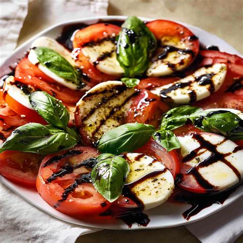 Classic Caprese Salad With Fresh Basil And Balsamic Glaze
