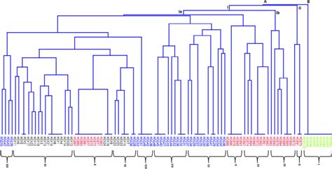 Dendrogram Generated Using Jaccards Coefficient And Upgma Cluster Download Scientific Diagram