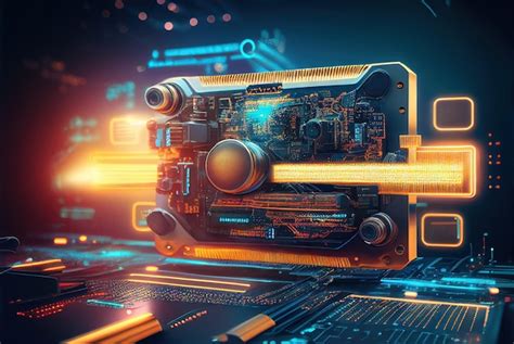 premium ai image abstract science and technology background with