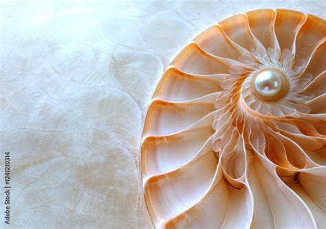 shell nautilus pearl fibonacci sequence symmetry cross section spiral shell structure golden