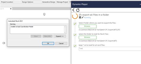 avoid pop ups while opening multiple revit files in background from
