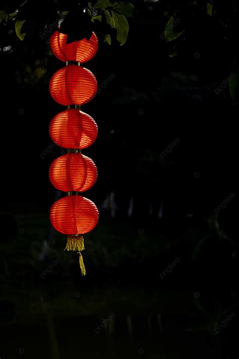 A String Of Small Lanterns Festive Celebration Background Wallpaper