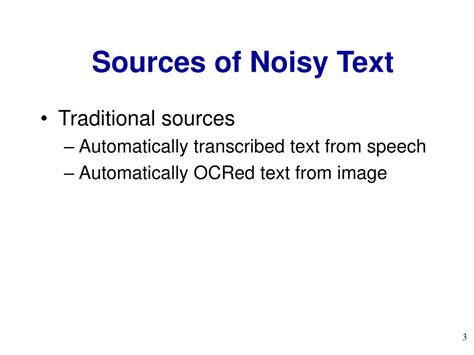 ppt noisy text analytics an exercise in futility powerpoint