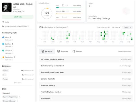 Gopal Singh Chouhan On Linkedin Smallwins Journeytosuccess Leetcode