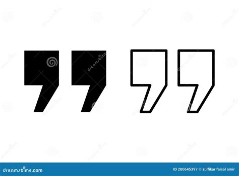 Quote Icon Quotation Mark Symbol Stock Vector Illustration Of Text Vector 280645397