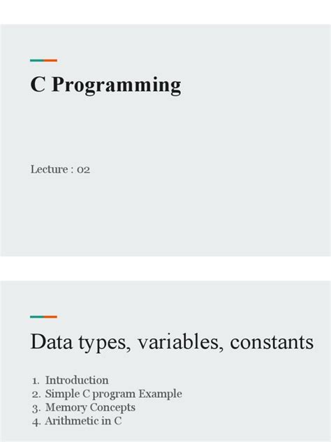 C Programming Lecture 01 Pdf
