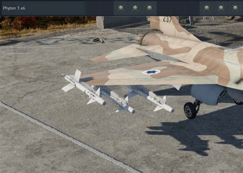 Python 3 Has Been Added To The F 16a Netz Kurnass 2000 Kfir C 7 And Kfir C 2 First Missile