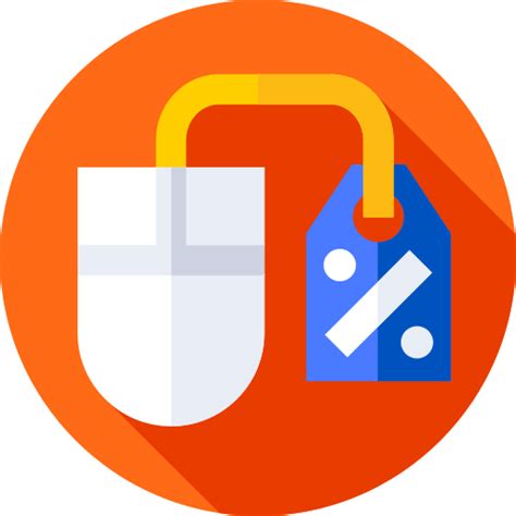 Computer Mouse Flat Circular Flat Icon