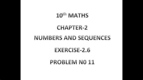 10th Maths Exercise 26 Qno 11 If S1s2s3sm Are The Sums Of N