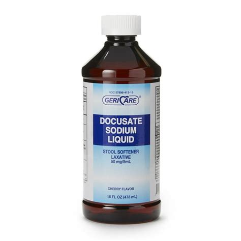 Geri Care Docusate Sodium Stool Softener Liquid Laxative 16 Oz 1