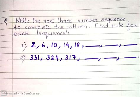 Maths Class 3 Patterns Notes