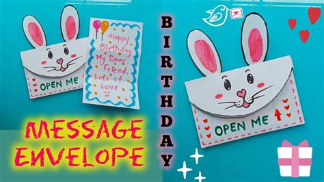 Cute Birthday Message Envelopeeasy And Simple Birthday Envelope How