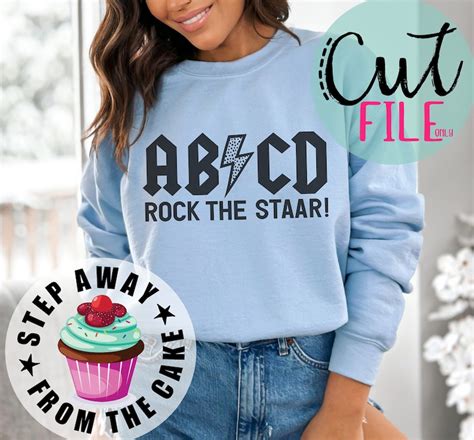 Staar Testing Shirt Svg Staar Test Png Abcd Rock The Test Etsy