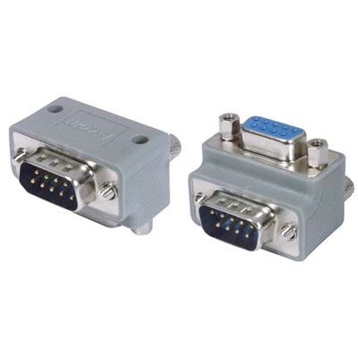 L Com DG909MF3 Adapter Low Profile Right Angle DB9 Male To Female Cable Exit 3 Mold ABS