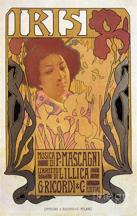 Opera Iris By Pietro Mascagni 1898 Drawing By Leopoldo Metlicovitz