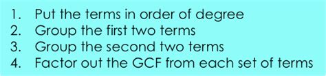 Factor By Grouping Definition Examples Expii