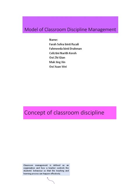 Canter Assertive Discipline Model Download Free Pdf Classroom