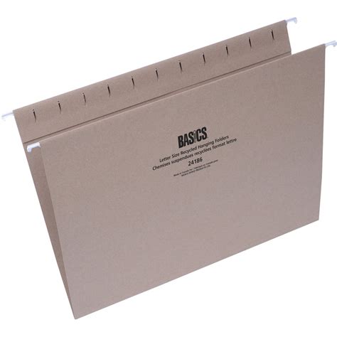 Basics® Recycled Hanging Folders Letter Natural 50box Corbett Office