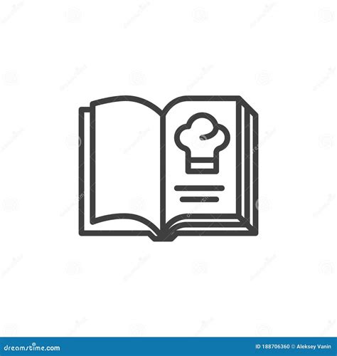 Cooking Book Line Icon Stock Vector Illustration Of Outline 188706360