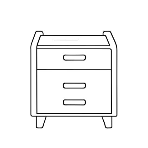 Drawer Vector Illustration Line Art Premium Ai Generated Vector