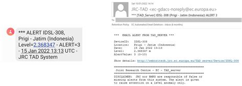 Tsunami Detection Model For Sea Level Measurement Devices