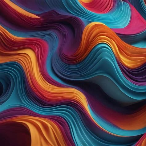 Premium Photo Abstract 3d Flowing Curves Background Design