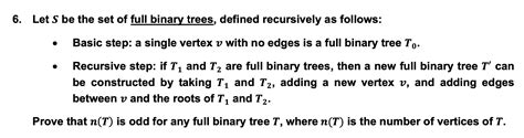 solved 6 let s be the set of full binary trees defined