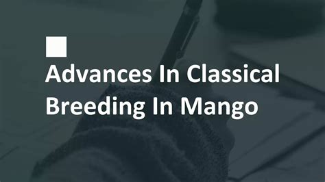 Breeding Methods Of Mango Pptx