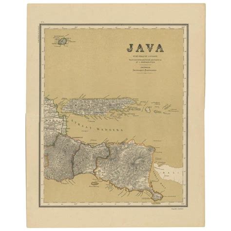 Antique Map Of Java In Sheets By Dornseiffen Map Map Canvas Denmark Map