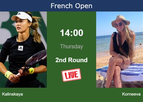 How To Watch Kalinskaya Vs Korneeva On Live Streaming At The French