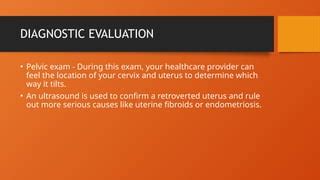 Retroversion And Retroflexion Of Uterus And Its Impact On Fertilitypptx