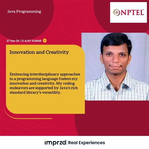 ajay kumar k on linkedin nptel