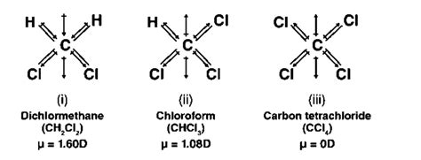 How Do I Calculate The Dipole Moments Of Ch2cl Chcl3 And Ccl4 R
