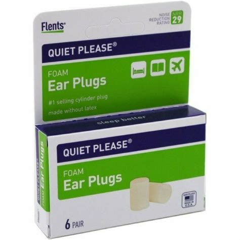 Flents Quiet Please Foam Ear Plugs 6 Pairs Pack Of 3