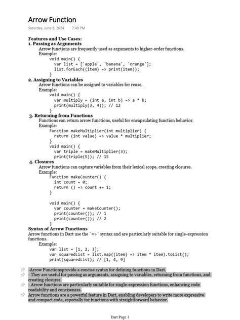 Arrow Function Pdf