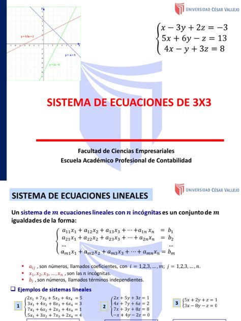 Sistema De Ecuaciones 3x3 Pdf Sistema De Ecuaciones Lineales