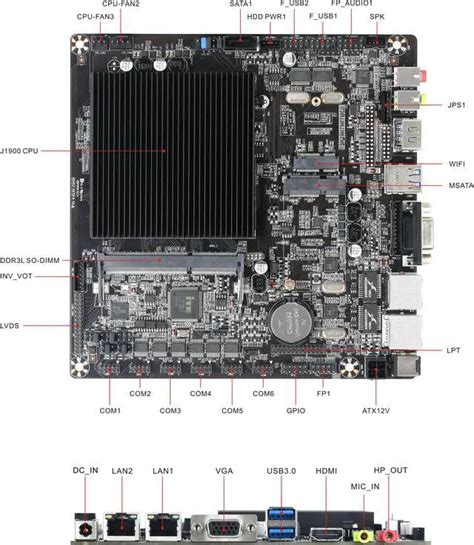 Liren Emini J1900 Intel Celeron J1900 2 0ghz Mini Itx Motherboard Cpu Vga Fanless Motherboard