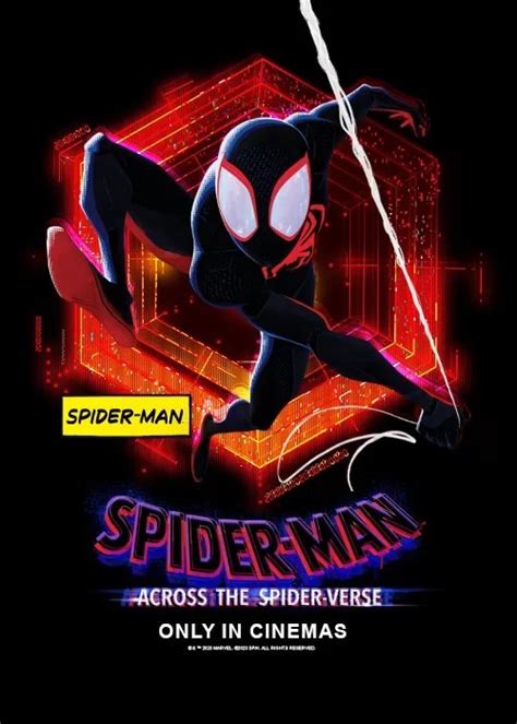 Poster Spider Man Miles Morales Spider Man Across The Spider Verse