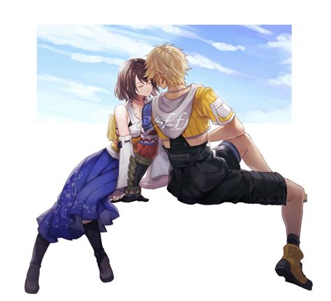 Yuna And Tidus Final Fantasy And 1 More Drawn By Sasanomesi Danbooru