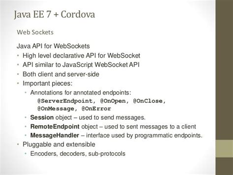 Hybrid Mobile Development With Apache Cordova And Java Ee 7 Javaone