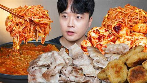 아내표 집밥🍚 생마늘김치 대패삼겹살 참치김치찌개 미니돈까스 콩나물무침 요리 먹방 Garlic Kimchi And Pork Belly