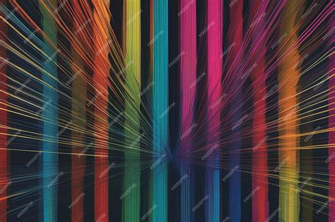 Premium Ai Image A Colourful Graph Of Verticle Lines Overlaying Each
