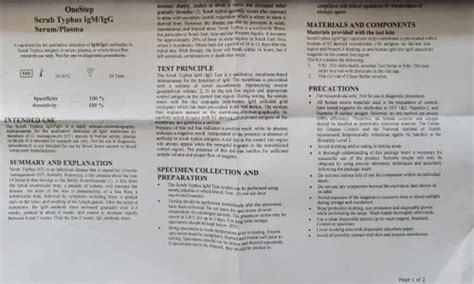 Sidak Scrub Typhus Test Kit At ₹ 72 Piece In Thane Id 27591393291