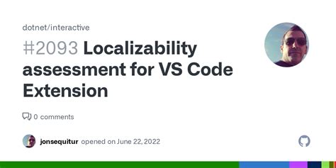 localizability assessment for vs code extension · issue 2093 · dotnet