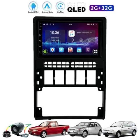 Kit Central Multimidia 2 Din Android Vw Gol Parati Saveiro G2 Duinb Central Multimídia Para