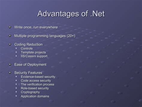 Intro Dotnet PPT