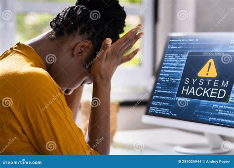 Computer System Hacked Virus Software Screen Stock Photo Image Of Hacker Data 289026944