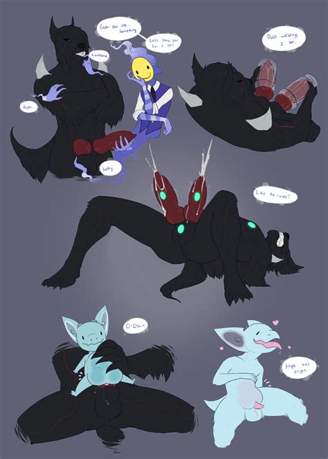 Rule 34 Absurd Res Anthro Balls Baring Teeth Bhest Himeros Big Balls Big Penis Black Body