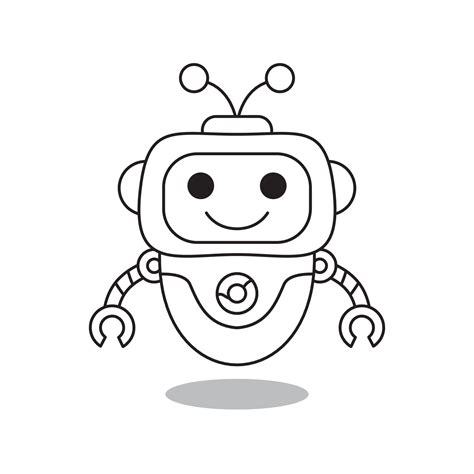 robots outline vector icon thin line black robots icon flat vector